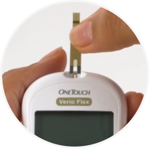 3 easy steps to use OneTouch Verio Flex® meter