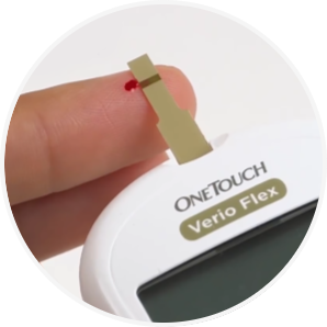 3 easy steps to use OneTouch Verio Flex® meter